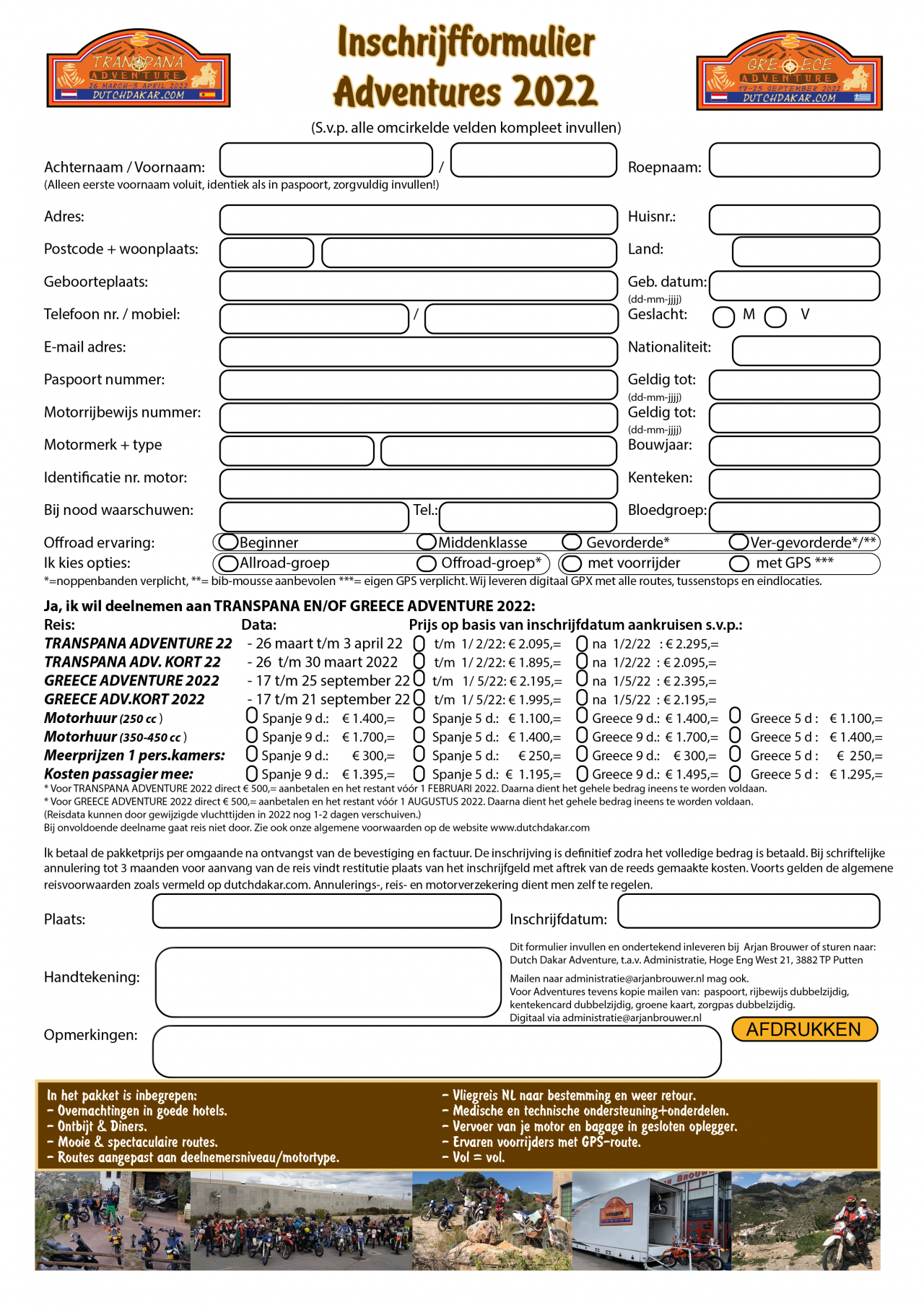 Transpana 2022 kort | Dutch Dakar Adventure